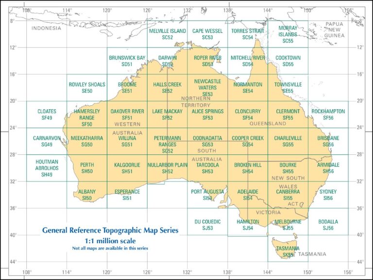 .Australian 1-1,000,000 Topographic Index - Maps, Books & Travel Guides