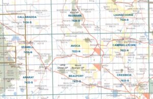 Avoca 1-50,000 Vicmap - Maps, Books & Travel Guides