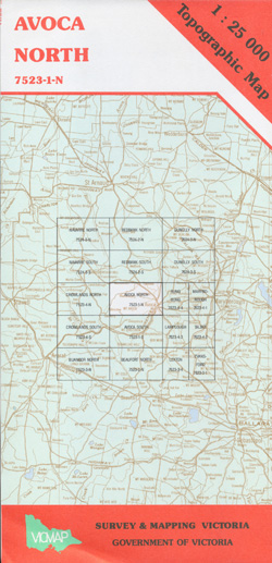 Avoca North 1-25,000 Vicmap Old Series - Maps, Books & Travel Guides