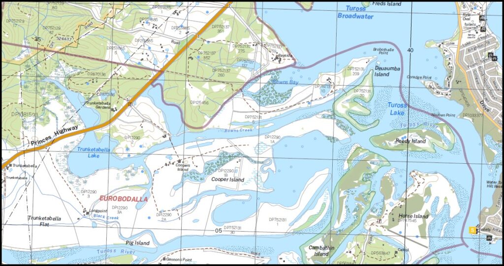 Bodalla 1-25,000 NSW Topographic Map 8925-4-N - Maps, Books & Travel Guides
