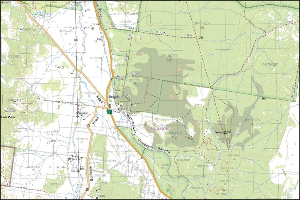 Bugaldie 1-50,000 NSW Topographic Map - Maps, Books & Travel Guides