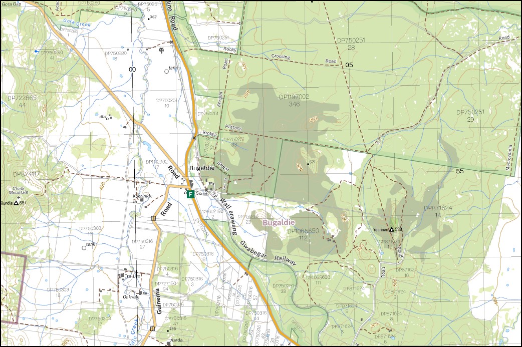 Bugaldie 1-50,000 NSW Topographic Map - Maps, Books & Travel Guides