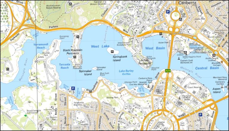 Canberra 1-25,000 NSW Topographic Map - Maps, Books & Travel Guides