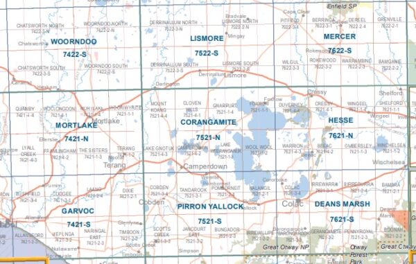 Corangamite 1-50,000 Vicmap - Maps, Books & Travel Guides