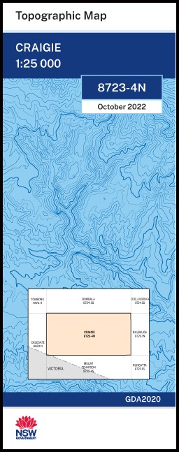 Craigie 1-25,000 NSW Topographic Map - Maps, Books & Travel Guides