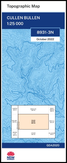 Cullen Bullen 1-25,000 NSW Topographic Map - Maps, Books & Travel Guides