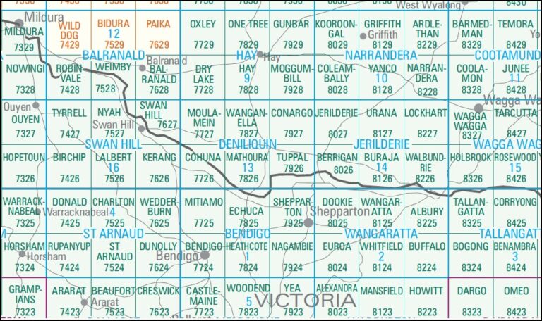 Deniliquin 1-250,000 Topographic Map - Maps, Books & Travel Guides