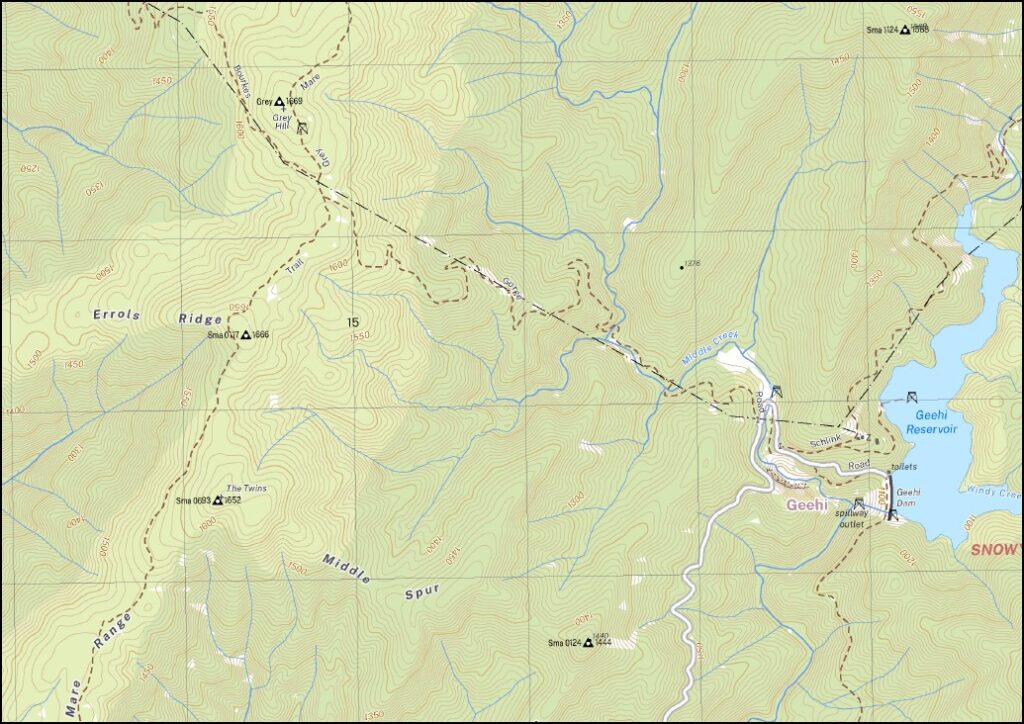 Geehi Dam 1-25,000 NSW Topographic Map 8525-2-N - Maps, Books & Travel ...