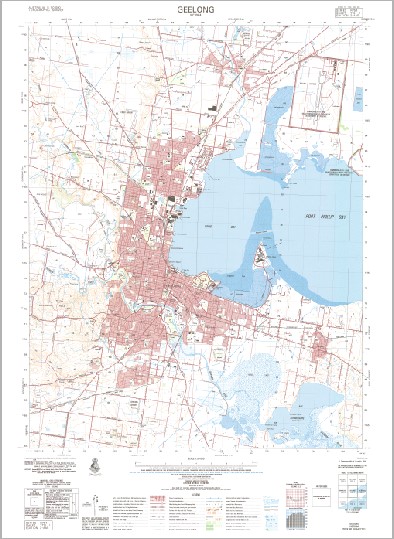 Geelong 1-50000 Topographic Map 7721-1 VICTORIA 1990 Edition - Maps ...