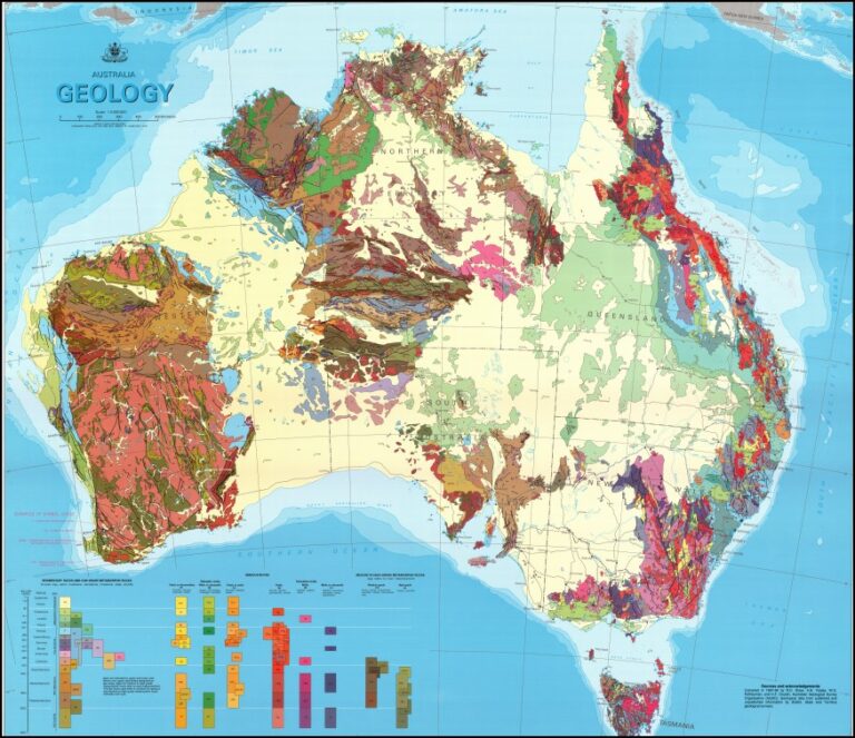 Geology Map Australia Paper and Laminated GA - Maps, Books & Travel Guides