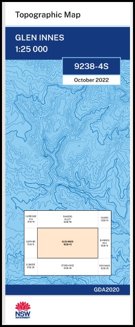 Glen Innes 1-25,000 NSW Topographic Map 9238-4-S - Maps, Books & Travel ...