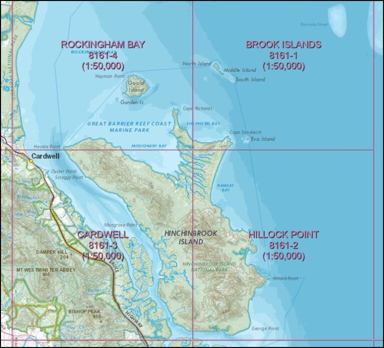 Cardwell 1-50,000 QLD Topographic Map 8161-3 - Maps, Books & Travel Guides