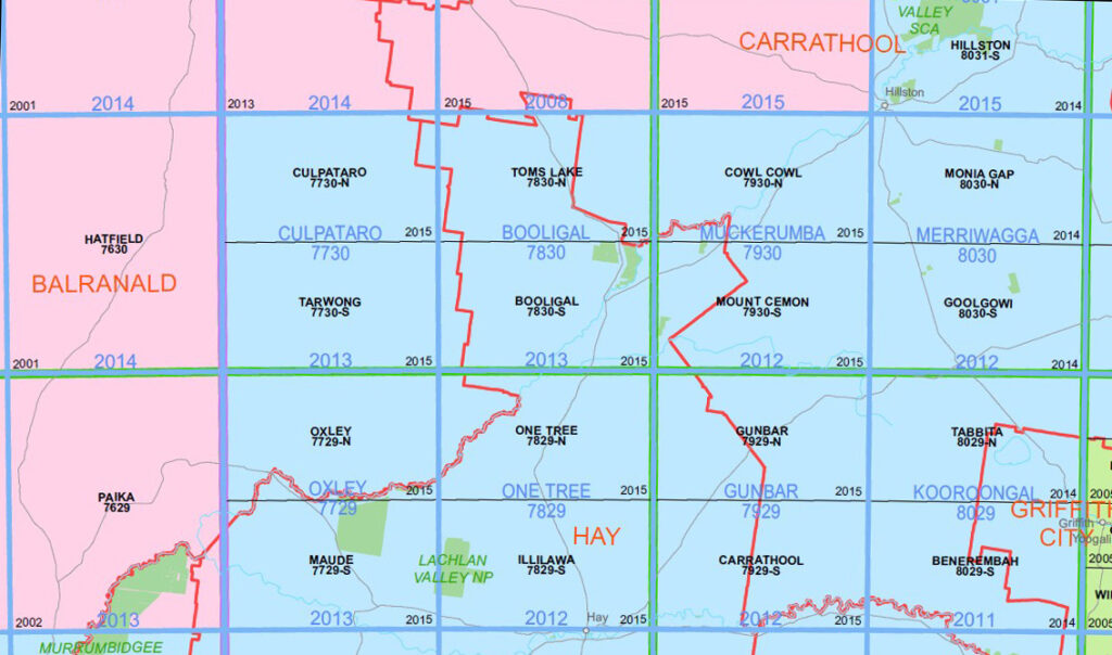 Booligal 1-50,000 NSW Topographic Map - Maps, Books & Travel Guides
