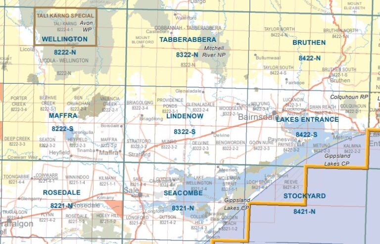 Lindenow 1-50,000 Vicmap - Maps, Books & Travel Guides