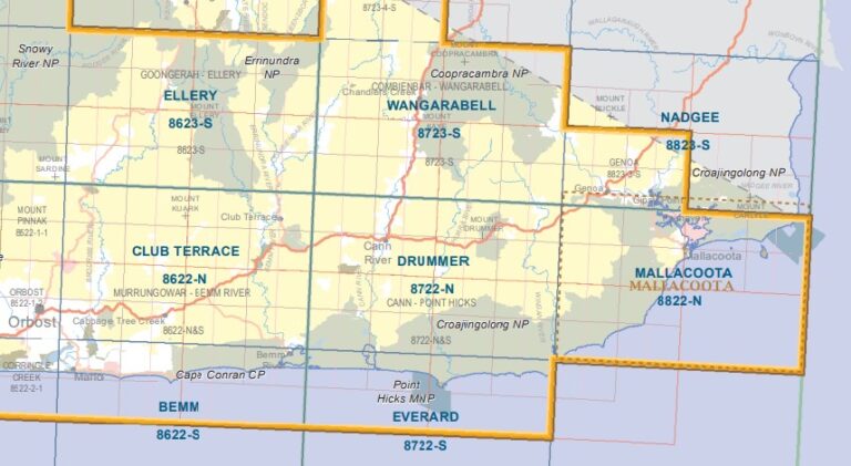 Mallacoota 1-50,000 Vicmap - Maps, Books & Travel Guides