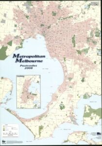 Victoria and Melbourne Postcode Flat Map Laminated - Maps, Books ...