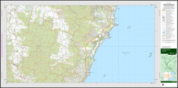 Moonee Beach 1-25,000 NSW Topographic Map 9537-4-S - Maps, Books ...