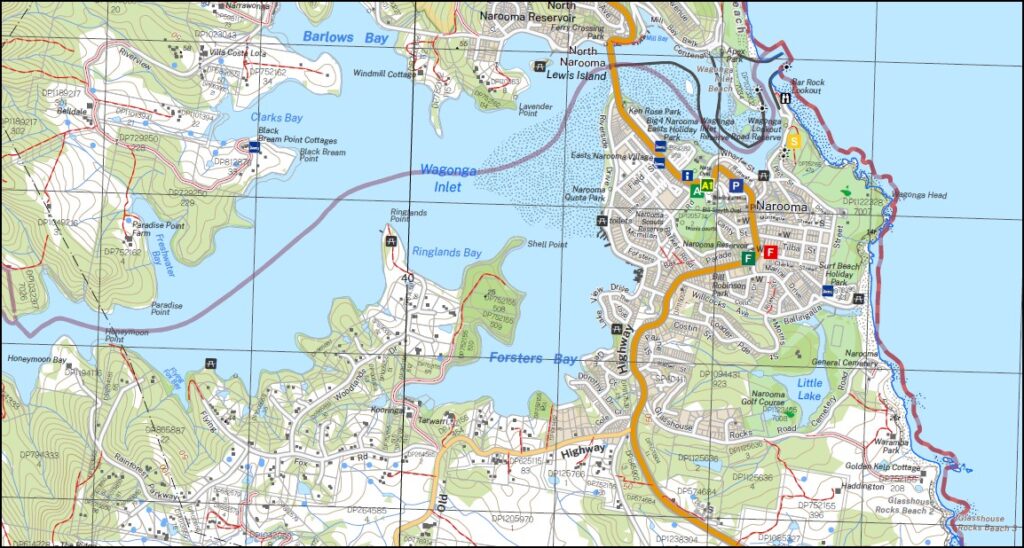 Narooma 1-25,000 NSW Topographic Map 8925-4-S - Maps, Books & Travel Guides