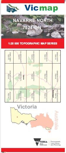 NAVARRE NORTH 1-25,000 Vicmap Topographic Map 7524-3-N - Maps, Books ...