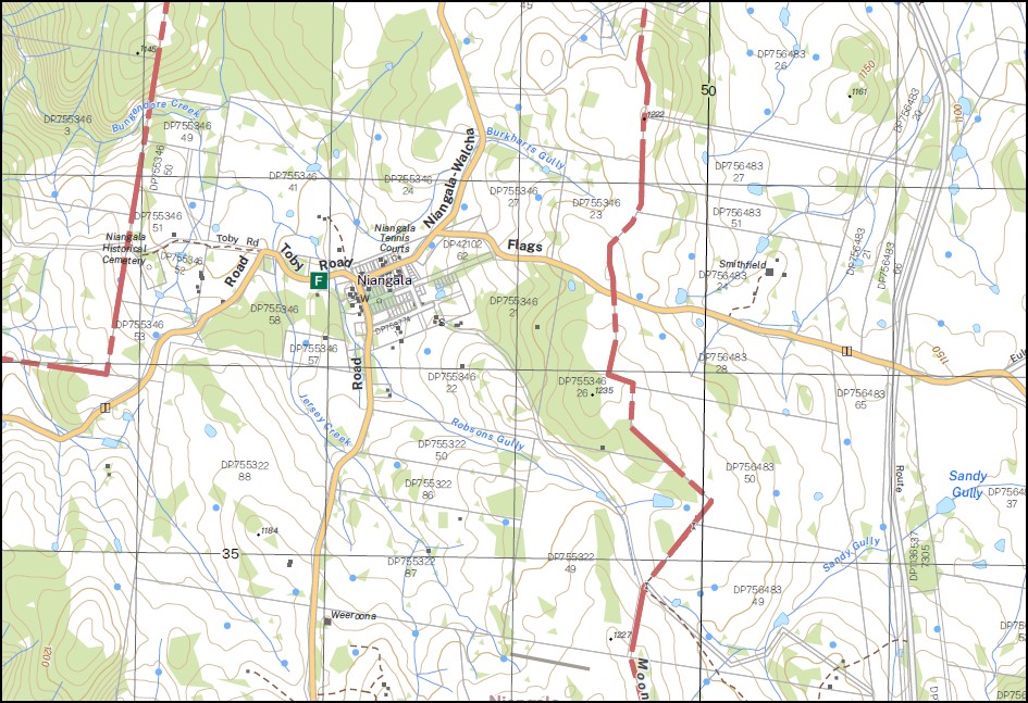 Niangala 1-25,000 NSW Topographic Map - Maps, Books & Travel Guides