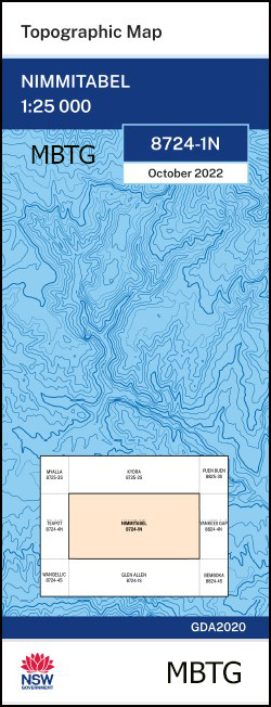 Nimmitabel 1-25,000 NSW Topographic Map - Maps, Books & Travel Guides