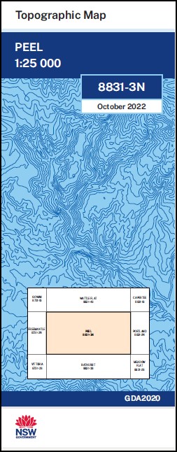 Peel 1-25,000 NSW Topographic Map - Maps, Books & Travel Guides