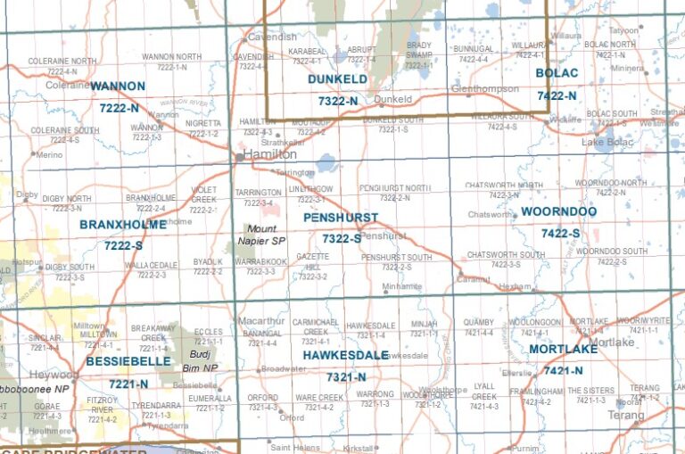 Penshurst 1-50,000 Vicmap - Maps, Books & Travel Guides