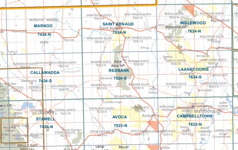 Redbank 1-50,000 Vicmap Topographical Map 7524-S - Maps, Books & Travel ...