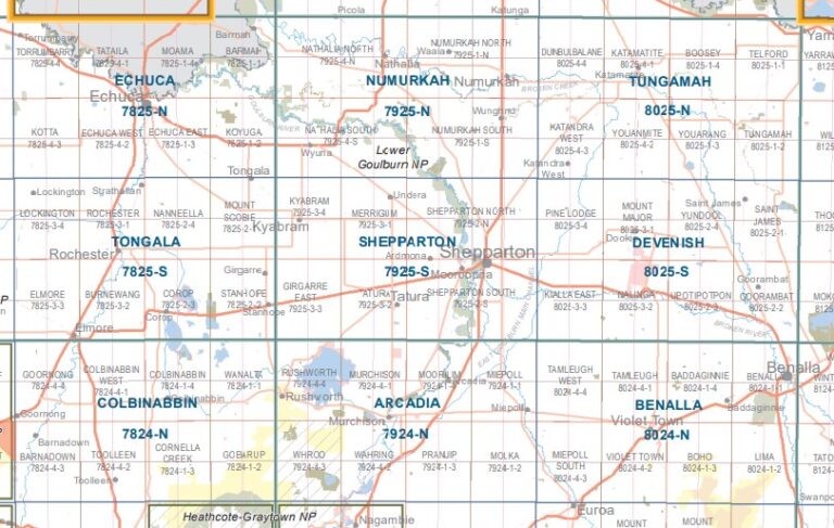 Shepparton 1-50,000 Vicmap - Maps, Books & Travel Guides