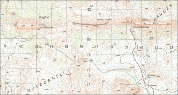 Simpsons Gap 1-50000 Topographic Map 5650-4 NT - Maps, Books & Travel ...