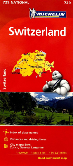 Switzerland Map 729 Michelin - Maps, Books & Travel Guides