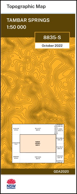 Tambar Springs 1-50000 NSW Topographic Map - Maps, Books & Travel Guides