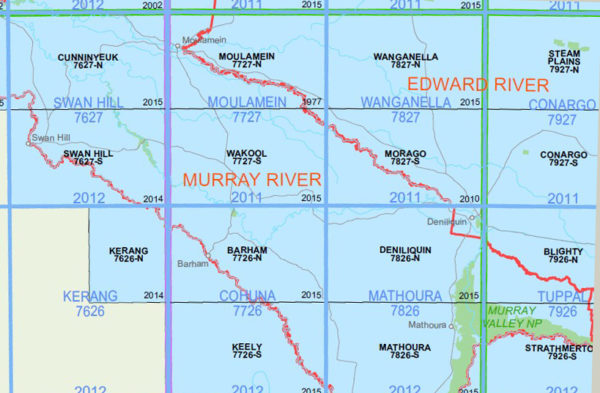 Wakool 1-50,000 NSW Topographic Map - Maps, Books & Travel Guides