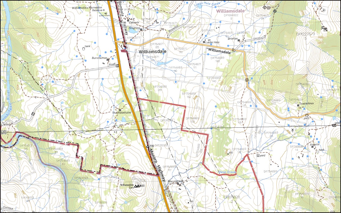 Williamsdale 1-25,000 NSW Topographic Map - Maps, Books & Travel Guides
