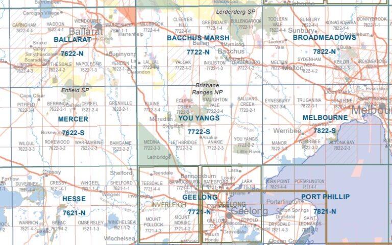 You Yangs 1-50,000 Vicmap Topographic Map - Maps, Books & Travel Guides