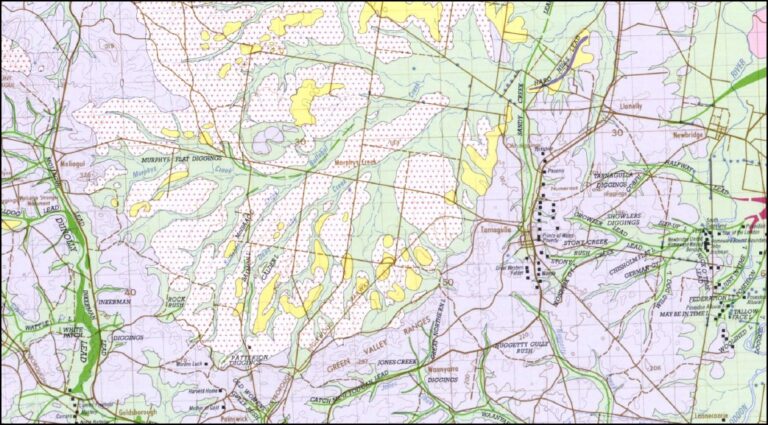 Dunolly 1-100,000 Deep Lead Geological Map Victoria - Maps, Books ...