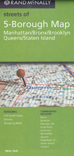 5 Borough Map Rand McNally New York City - Maps, Books & Travel Guides
