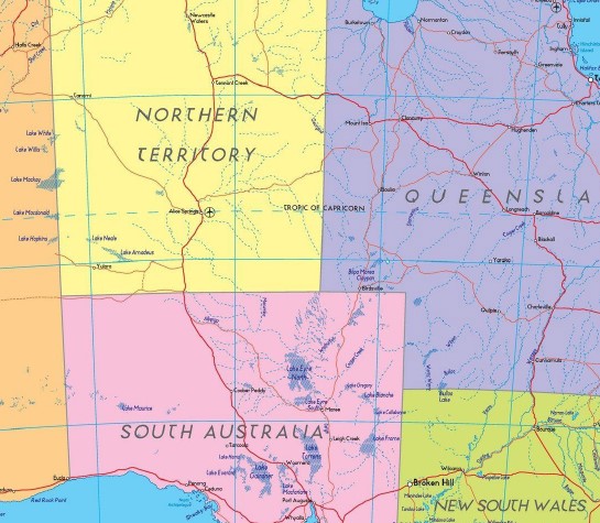 Australia A4 Political Map - Maps, Books & Travel Guides