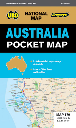 Australia Pocket Map UBD Gregory's - Maps, Books & Travel Guides