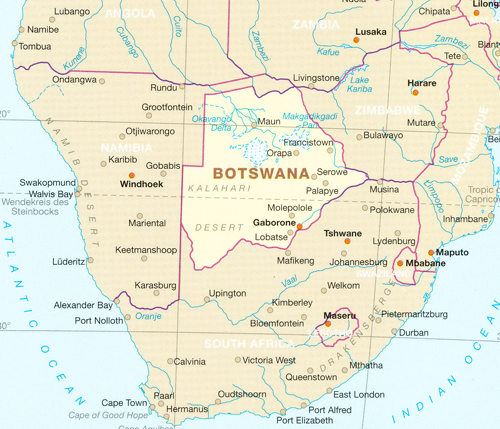 Botswana Map Reise - Maps, Books & Travel Guides