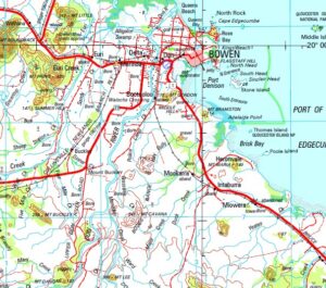 Bowen 1-250,000 Topographic Map - Maps, Books & Travel Guides