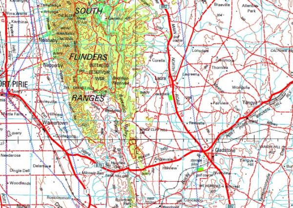 Burra 1-250,000 Topographic Map - Maps, Books & Travel Guides