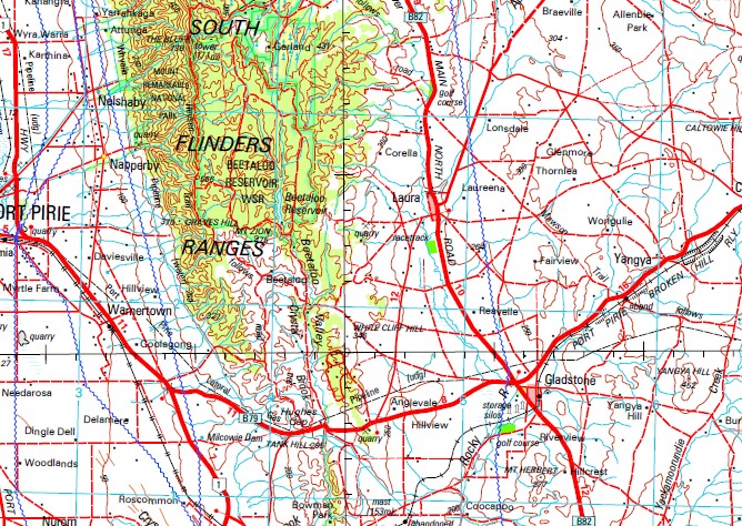 Burra 1-250,000 Topographic Map - Maps, Books & Travel Guides