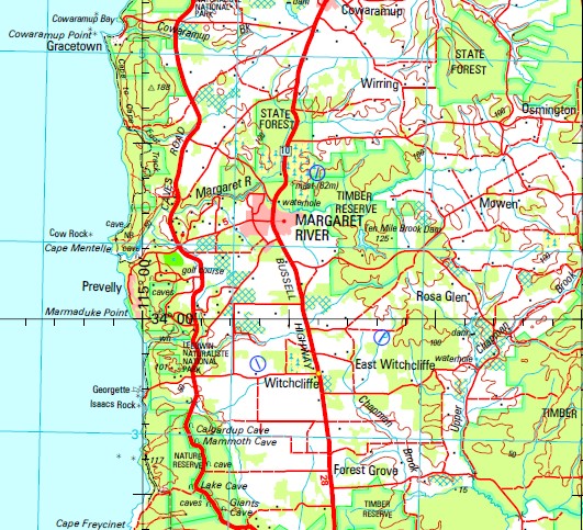 Busselton 1-250,000 Topographic Map - Maps, Books & Travel Guides