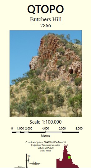 Butcher Hill 1-100,000 Topographic Map - Maps, Books & Travel Guides