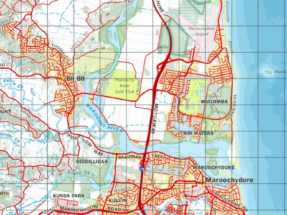Caloundra 1-100,000 Topographic Map - Maps, Books & Travel Guides