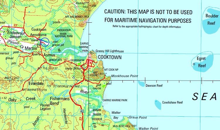 Cooktown 1-250,000 Topographic Map - Maps, Books & Travel Guides