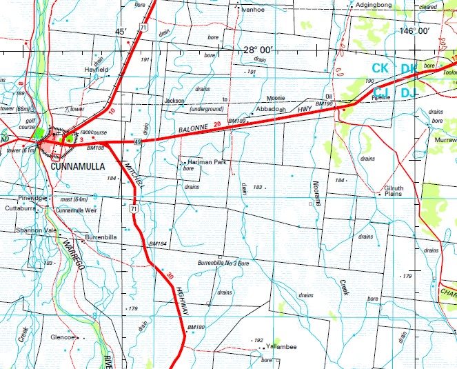 Cunnamulla 1-250,000 Topographic Map - Maps, Books & Travel Guides