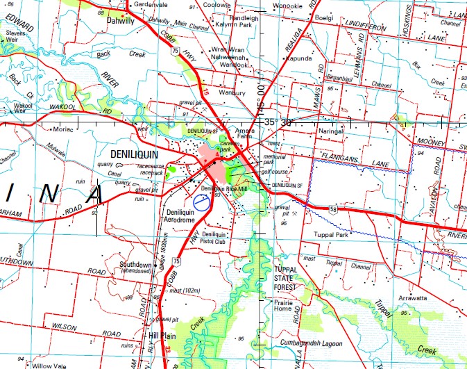 Deniliquin 1-250,000 Topographic Map - Maps, Books & Travel Guides