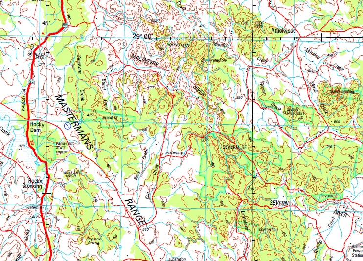 Inverell 1-250,000 Topographic Map - Maps, Books & Travel Guides